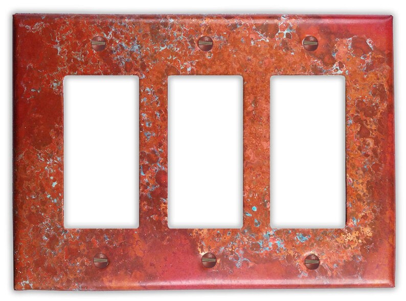 Triple Rocker/GFI Copper Switch Plate in Sierra | Etsy