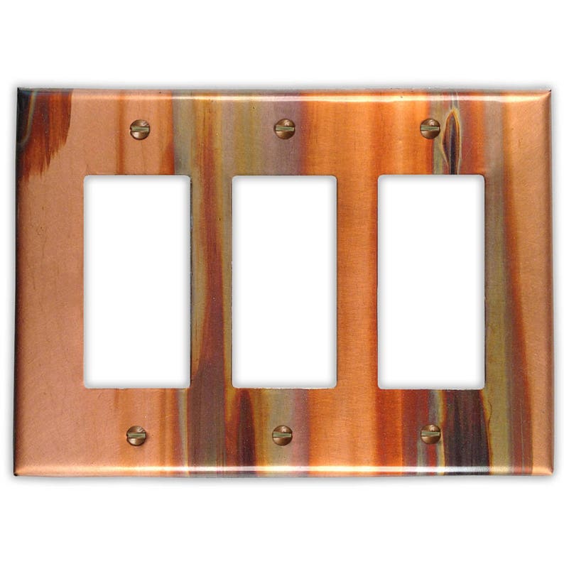 Triple Rocker/gfi Copper Switch Plate in Stellar - Etsy