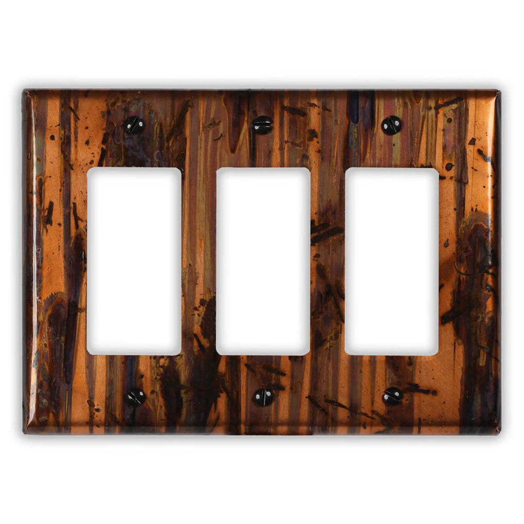 Triple Rocker/gfi Copper Switch Plate in Bamboo Forest - Etsy