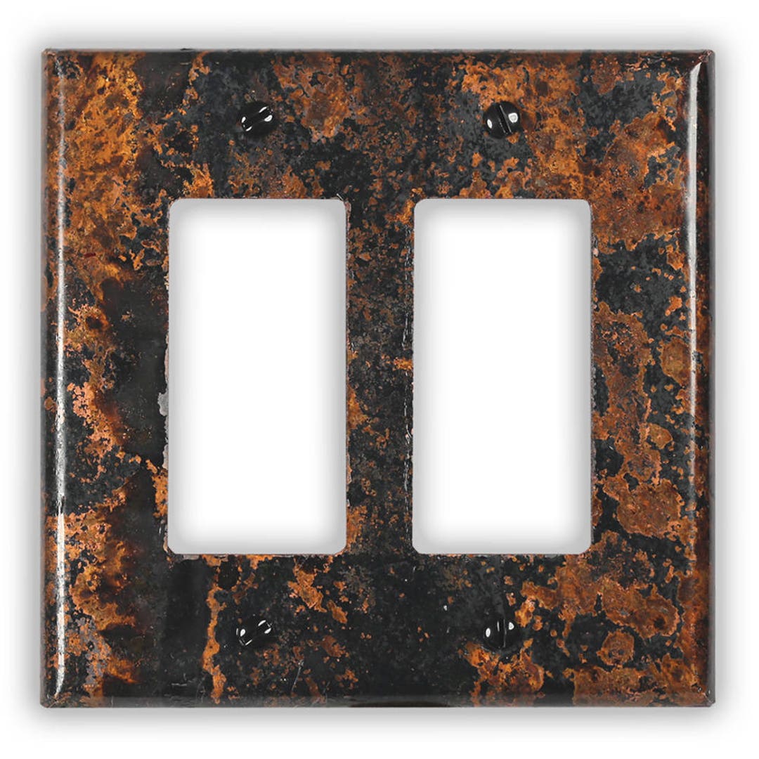 Double Rocker/gfi Copper Switch Plate in Zebra - Etsy