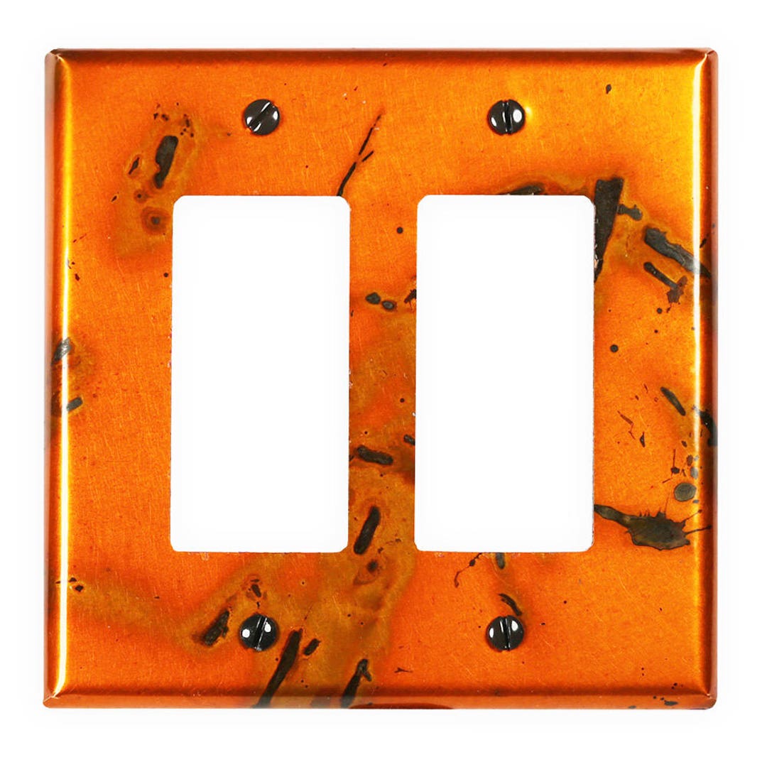 Double Rocker/gfi Copper Switch Plate in Golden Bamboo - Etsy