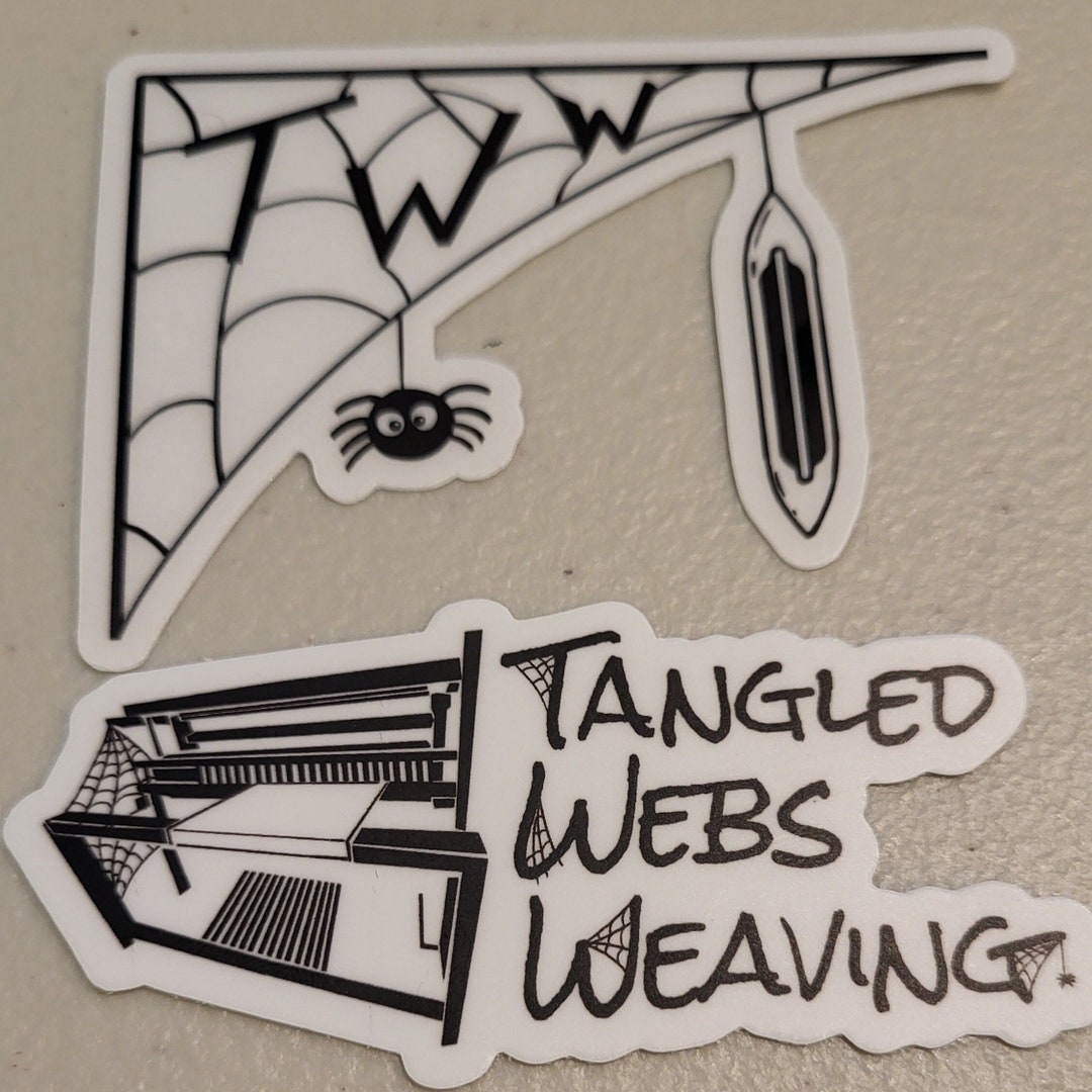 Tangled Webs Weaving Logo Stickers - Etsy