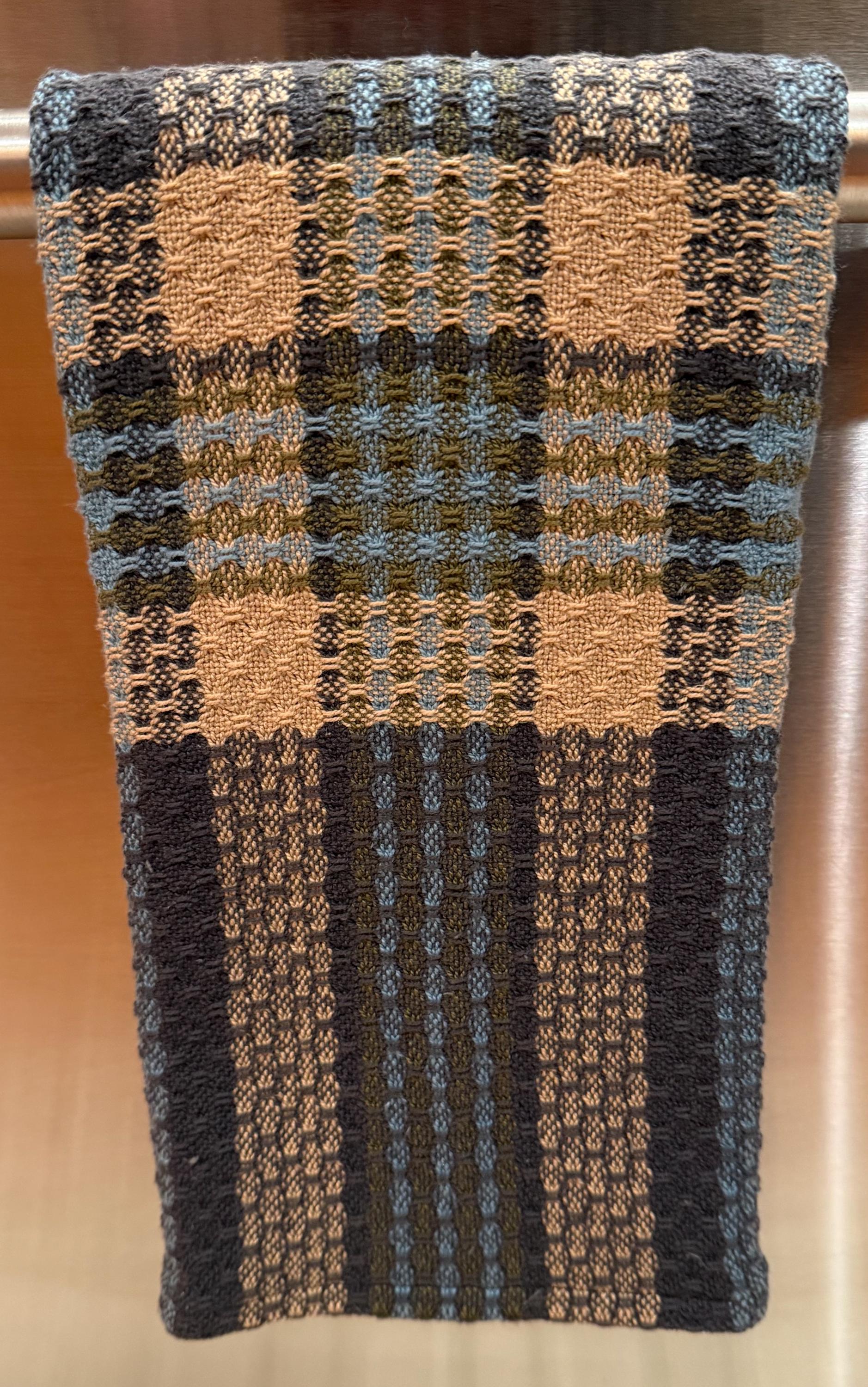 Dishtowels Handwoven Huck Spot Pattern Stripes/plaid Fall Colors - Etsy