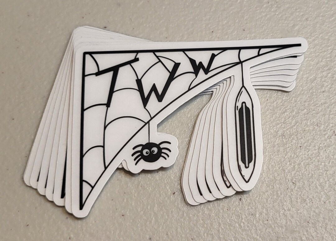 Tangled Webs Weaving Logo Clear Sticker - Etsy