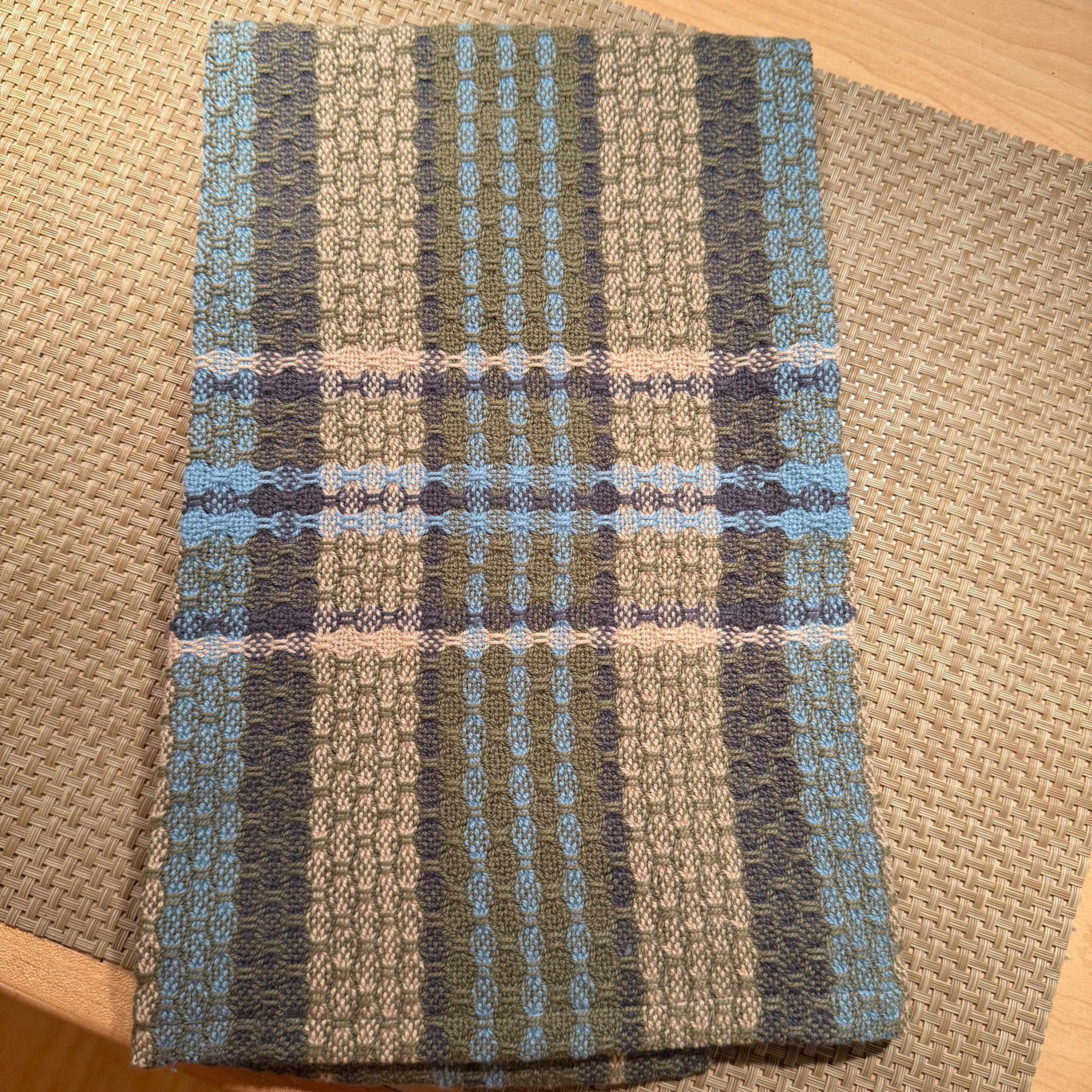 Dishtowels Handwoven Huck Spot Pattern Stripes/plaid Fall Colors - Etsy