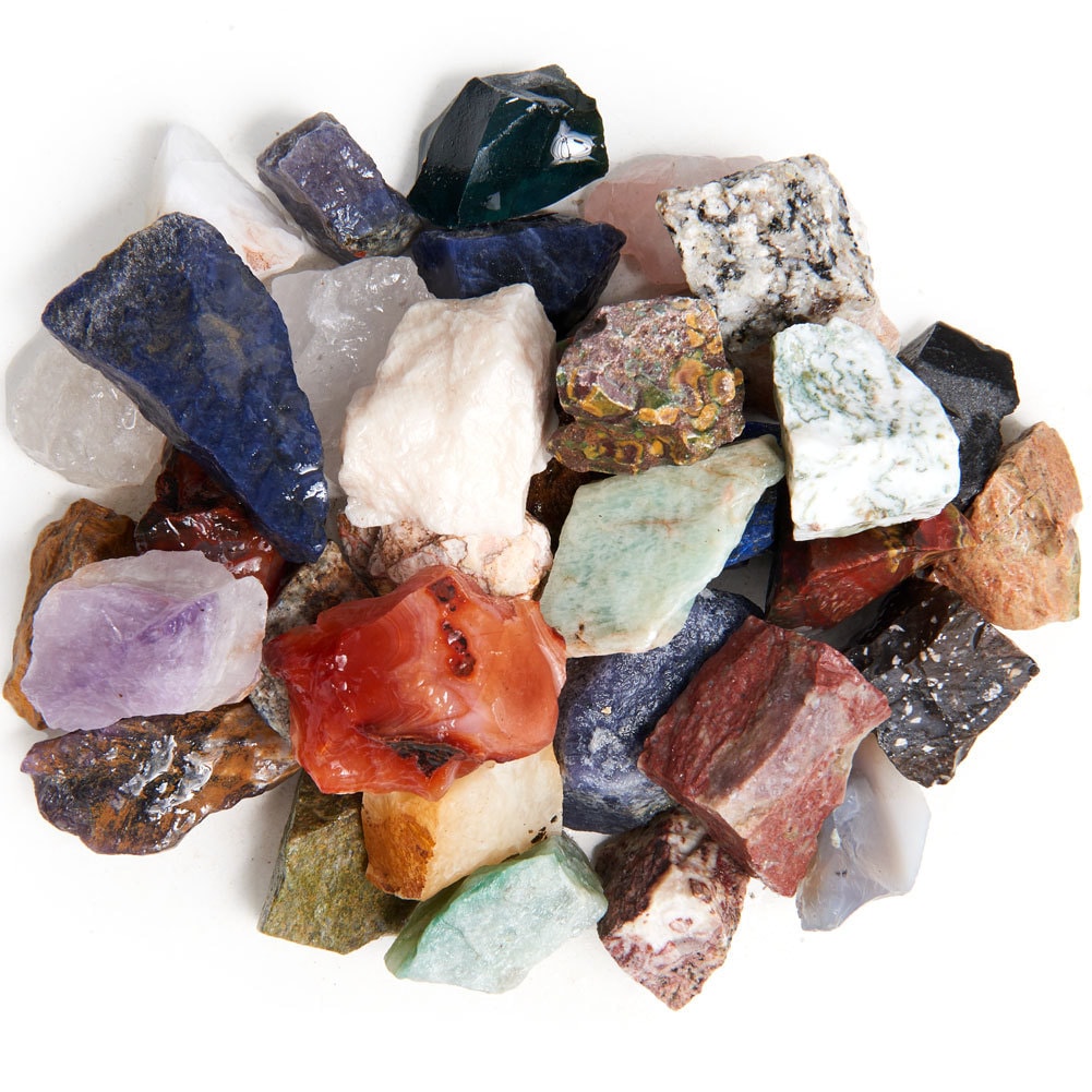 Digging Dolls: 2 Lbs Natural India Rough Stone Mix - Made With Over 30 ...