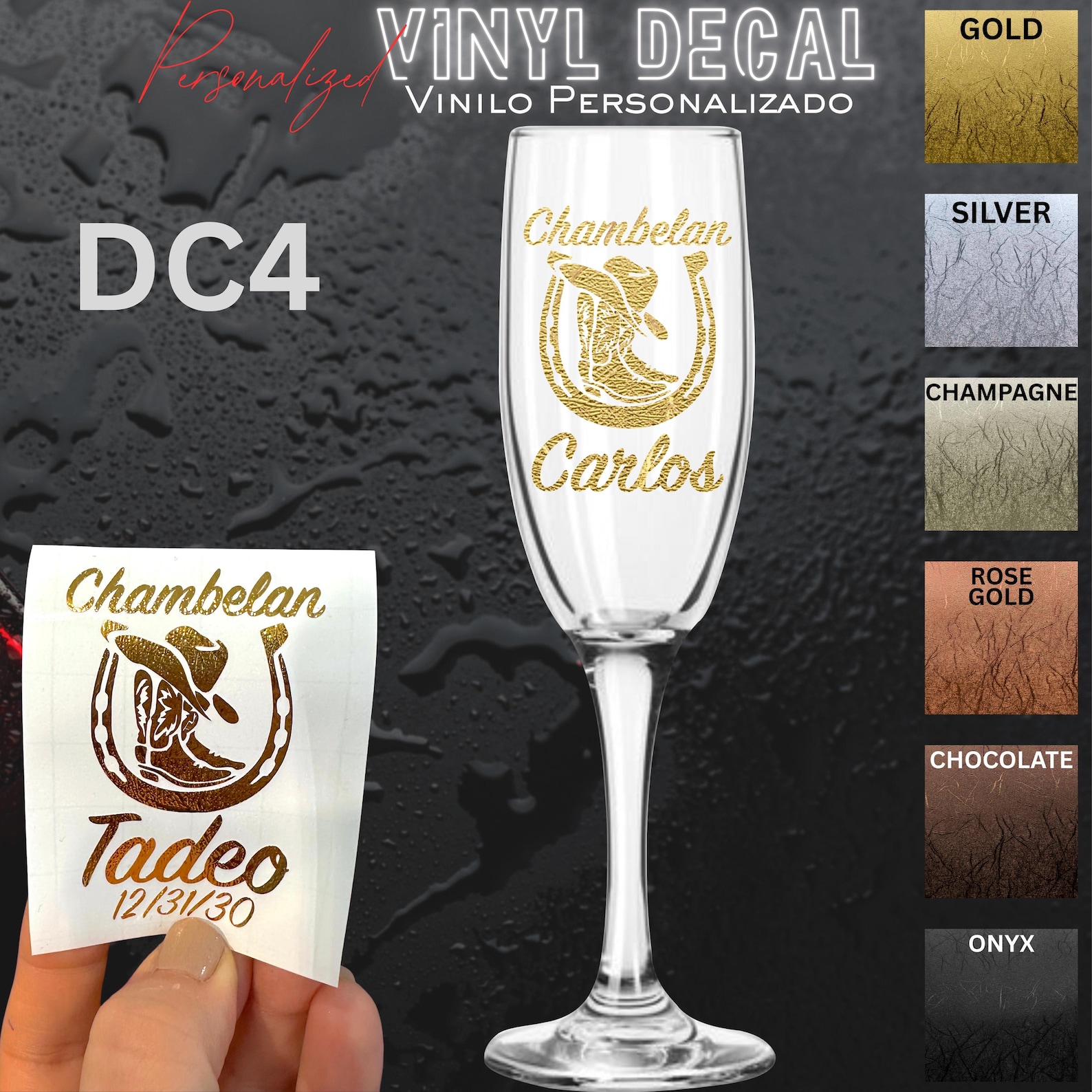 Quinceañera Chambelanes Y Damas Calcamonia Personalizada Vinilo Para ...