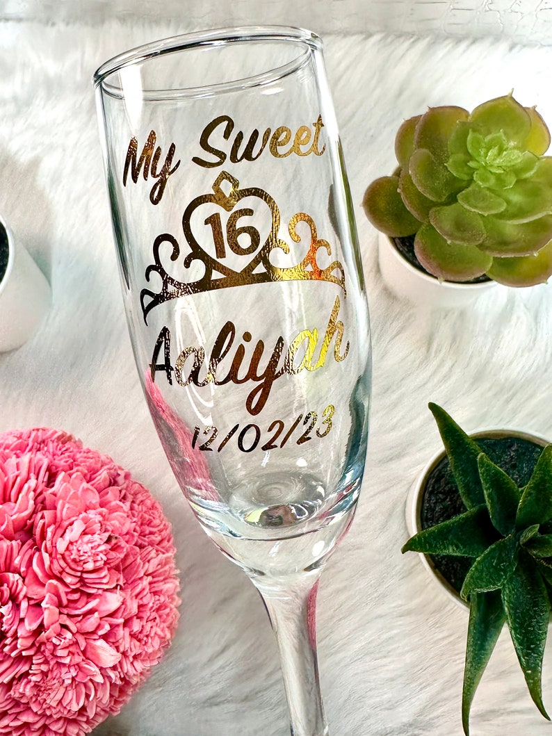 Quinceañera Calcamonia Personalizada Vinilo Para Copas Recuerdos Sweet ...
