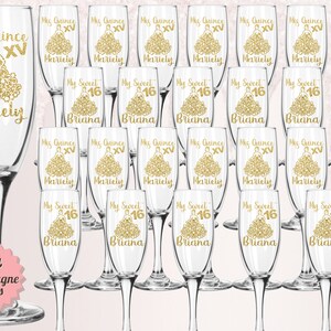 Copas Quinceañera O Sweet 16 Para Brindis! Personalized Champagne Glass ...