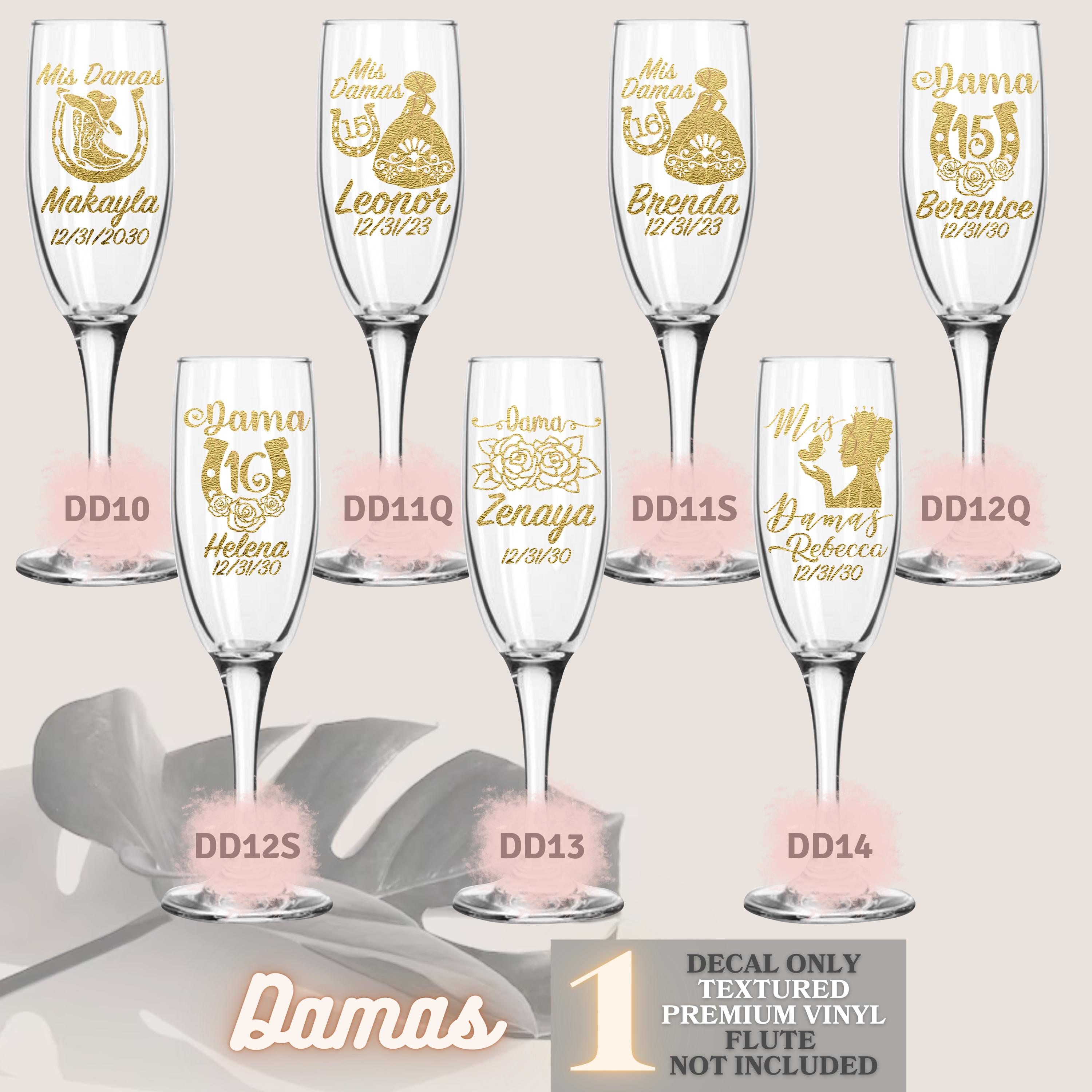 Quinceañera Chambelanes Y Damas Calcamonia Personalizada Vinilo Para ...