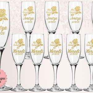 Copas Quinceañera O Sweet 16 Para Brindis Personalized - Etsy