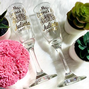 Copa De Vidrio Personalizada Para Quinceañera O Sweet 16! Personalized ...