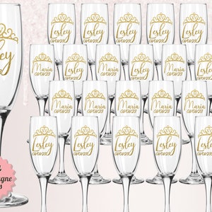 Copas Quinceañera O Sweet 16 Para Brindis! Personalized Champagne Glass ...