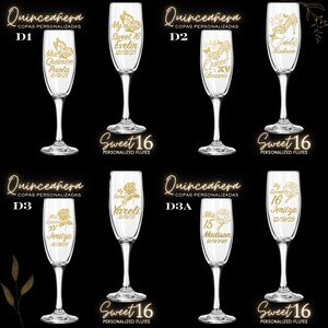Copa De Vidrio Personalizada Para Quinceañera O Sweet 16! Personalized ...