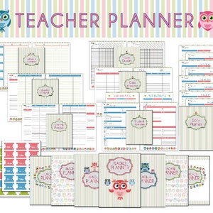 Teacher Planner, Printable Lesson Planner, Teacher Planners, School ...
