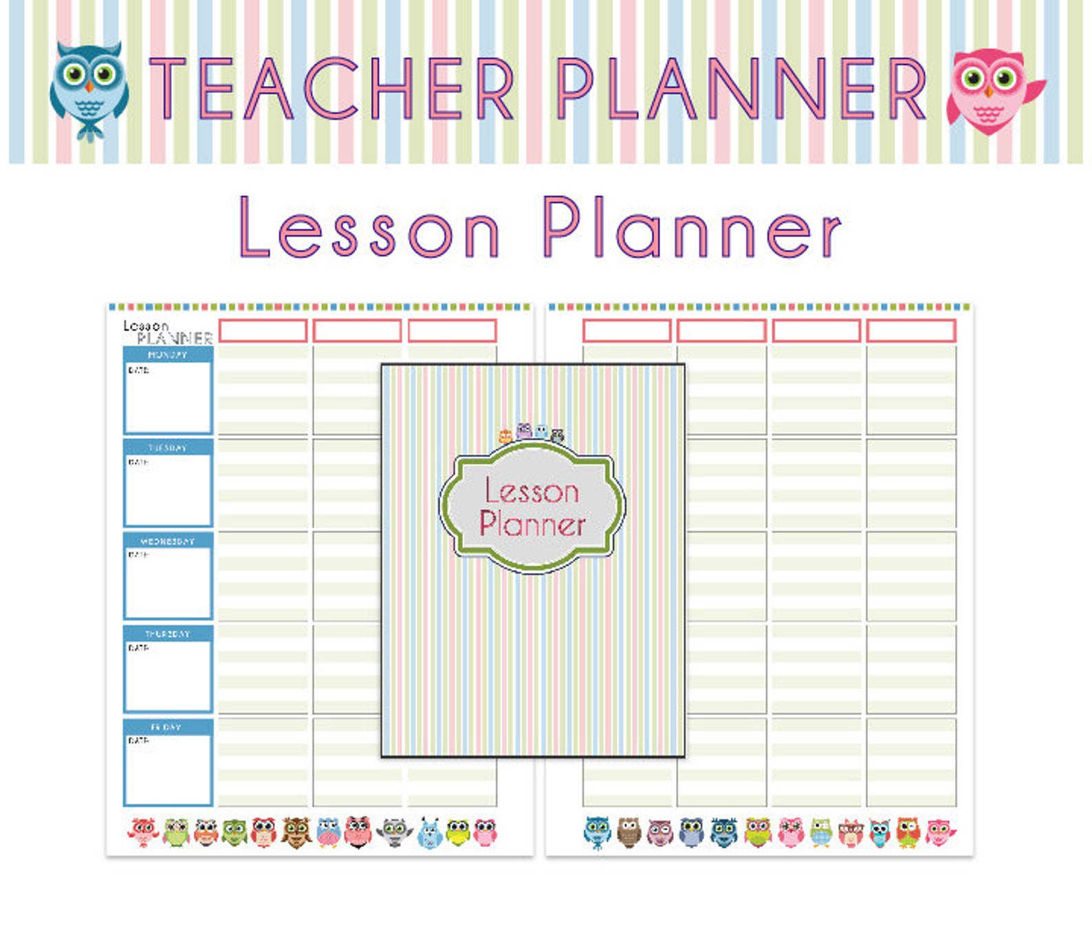 Teacher Planner, Printable Lesson Planner, Teacher Planners, School ...