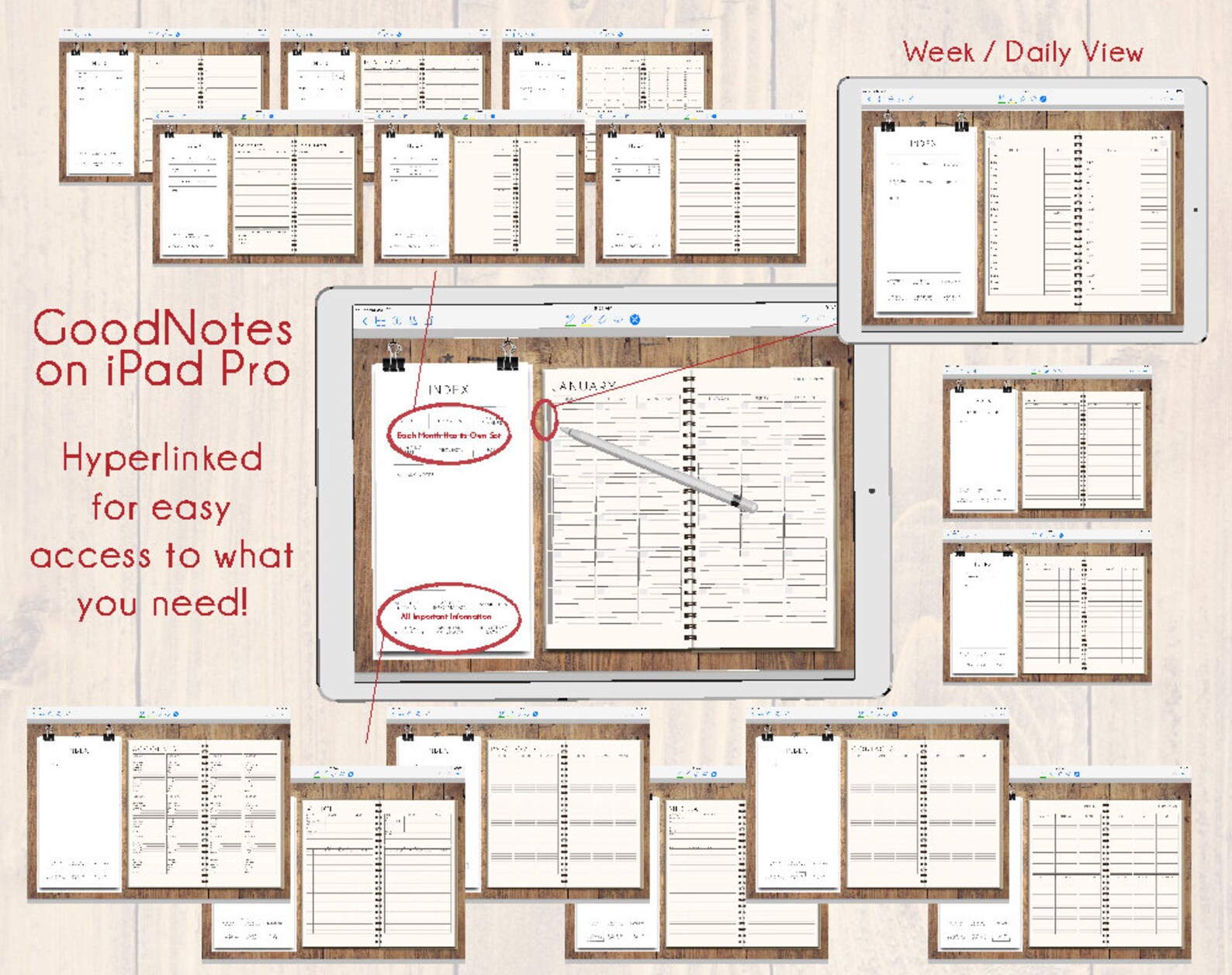 Digital Planner & Home Binder Goodnotes Calendar Financial - Etsy