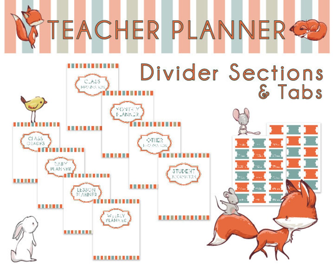 Teacher Planner Printable Lesson Planner Teacher Planners - Etsy
