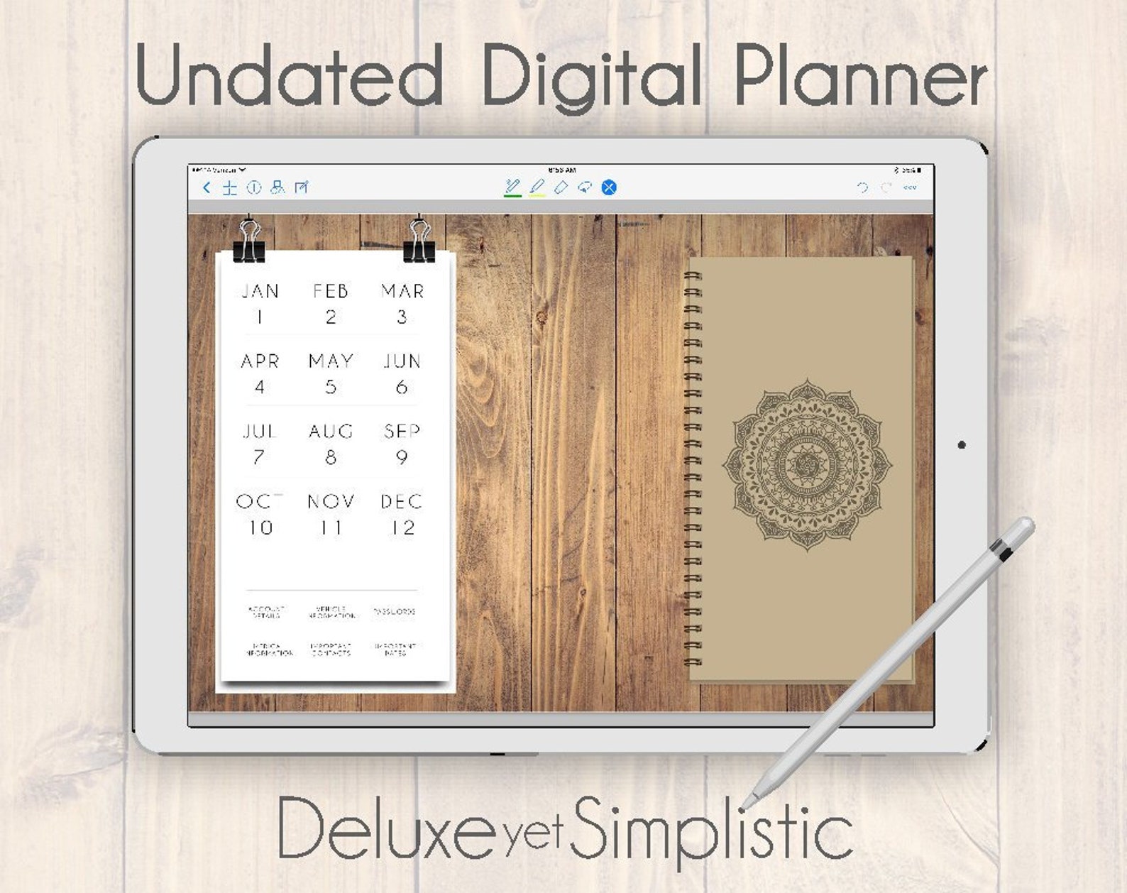 Digital Planner & Home Binder Goodnotes Calendar Financial - Etsy