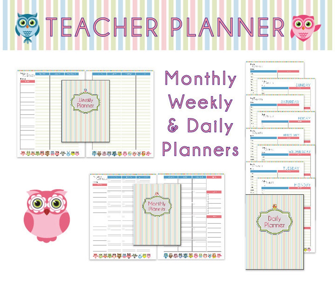 Teacher Planner, Printable Lesson Planner, Teacher Planners, School ...