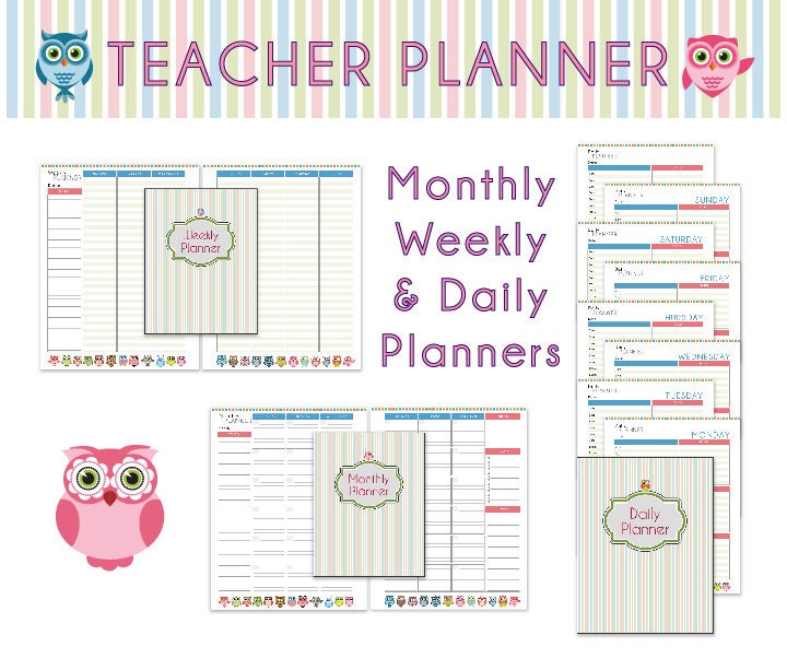 Teacher Planner, Printable Lesson Planner, Teacher Planners, School ...