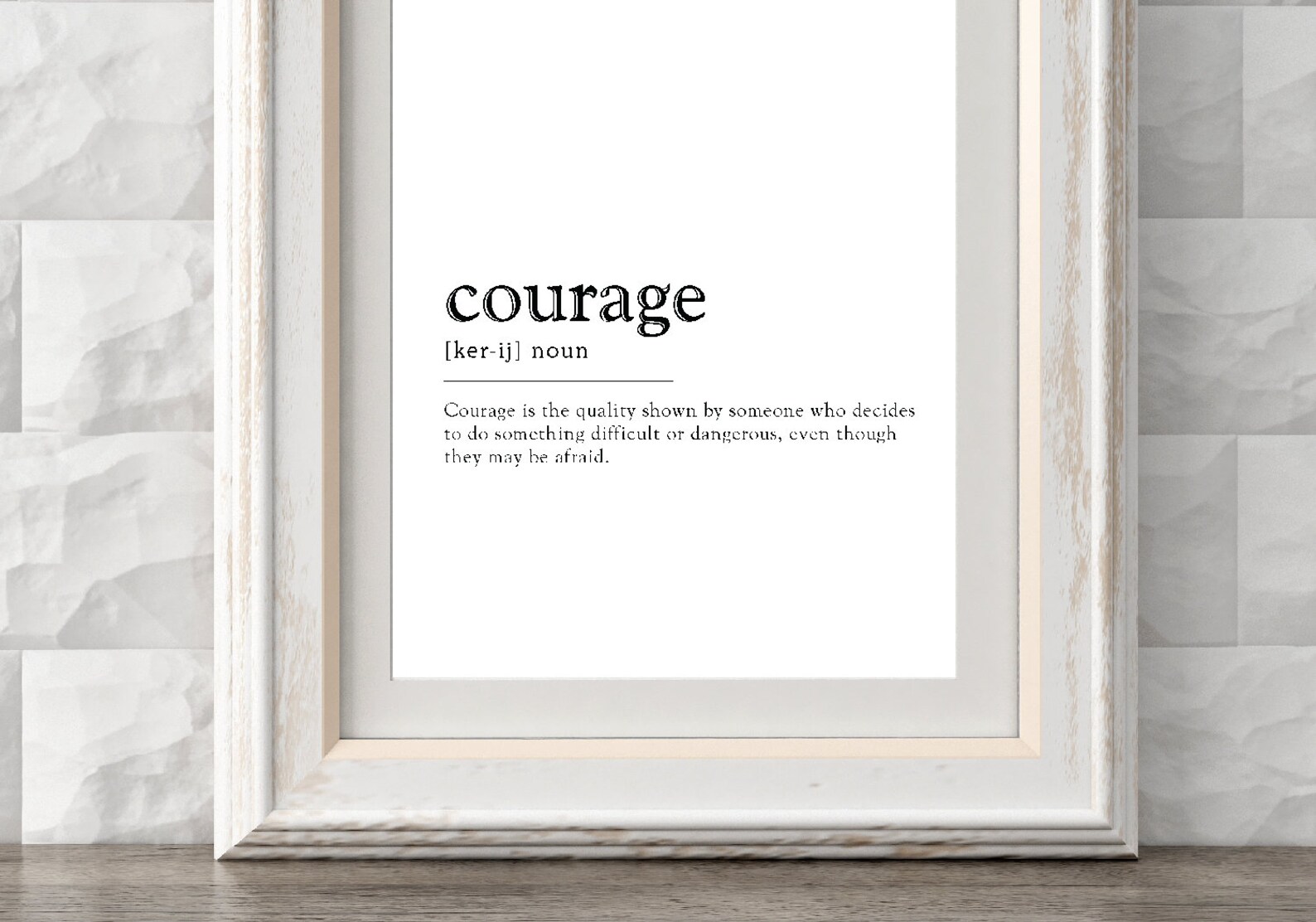 Courage Definition, Inspirational Wall Decor, Picture-instant Download ...
