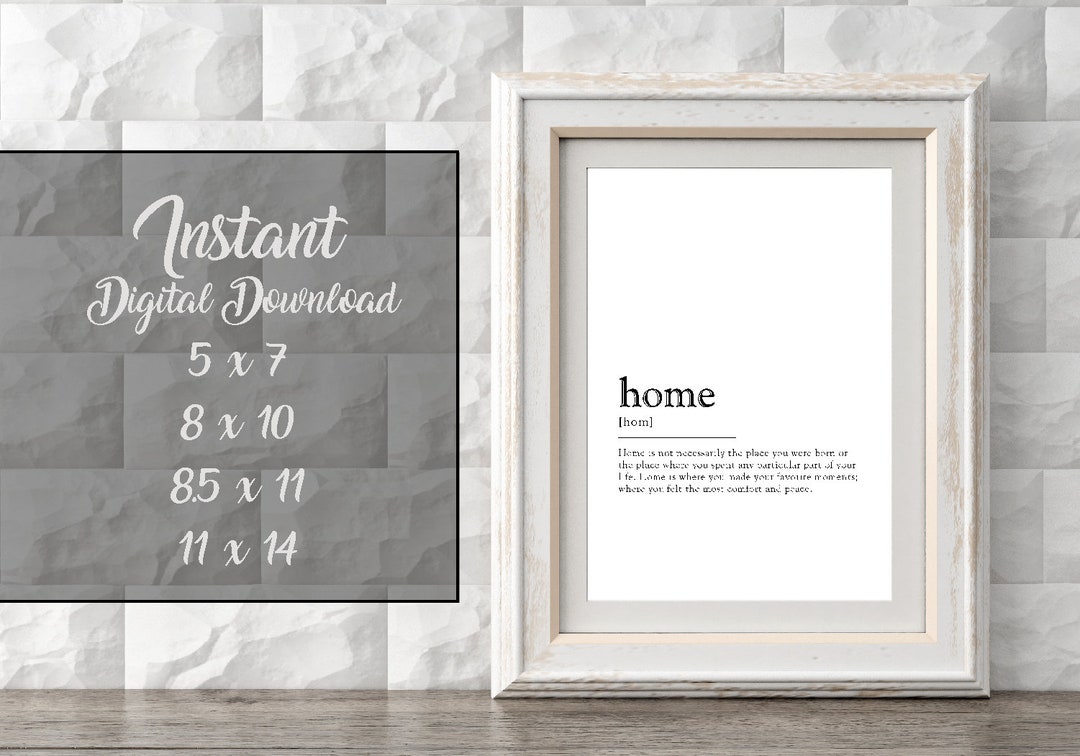 Home Definition, Inspirational Wall Decor, Picture-instant Download ...