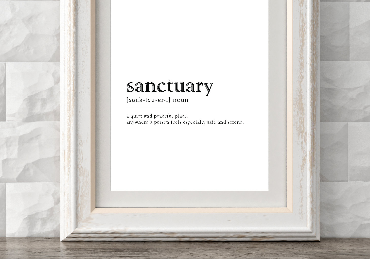 Sanctuary Definition Inspirational Wall Decor - Etsy