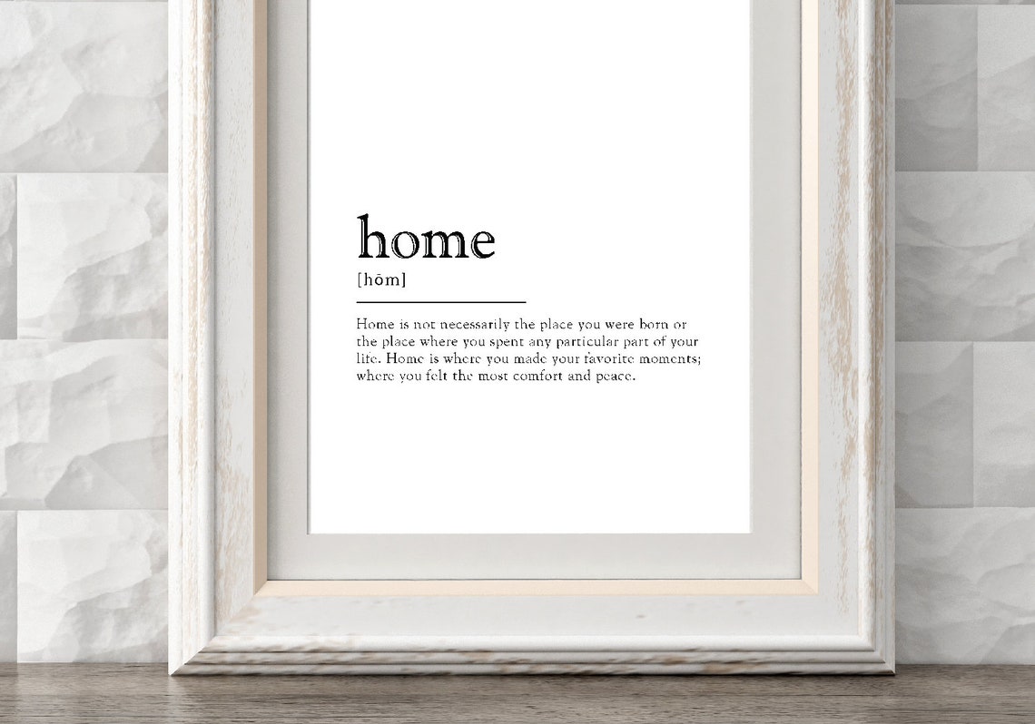 Home Definition, Inspirational Wall Decor, Picture-instant Download ...