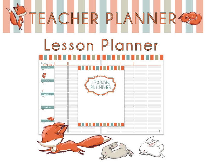 Teacher Planner Printable Lesson Planner Teacher Planners - Etsy