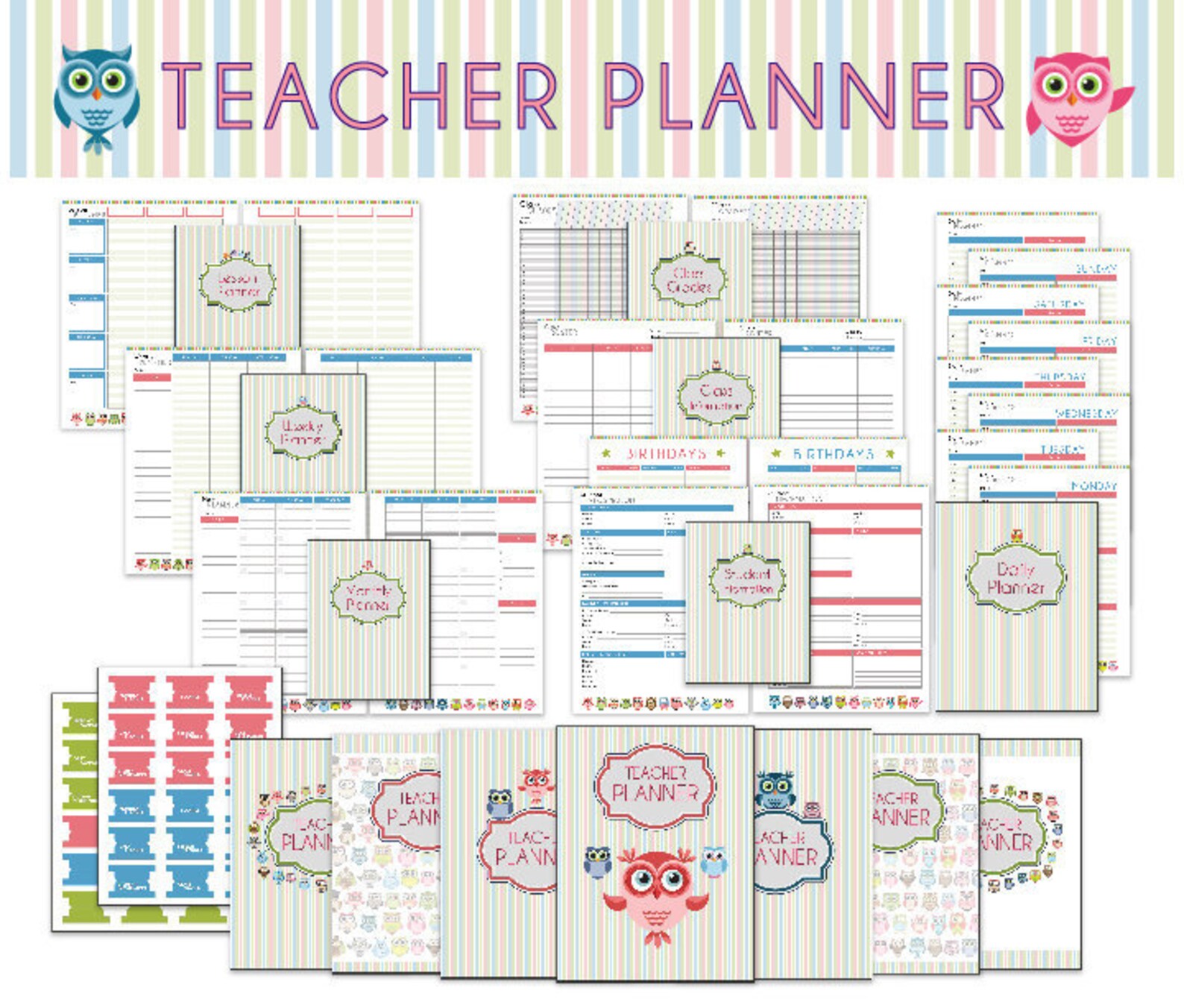 Teacher Planner, Printable Lesson Planner, Teacher Planners, School ...