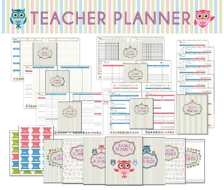 Teacher Planner, Printable Lesson Planner, Teacher Planners, School ...