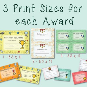 Class Awards, Student Awards, Printable Awards - Instant Download - Etsy