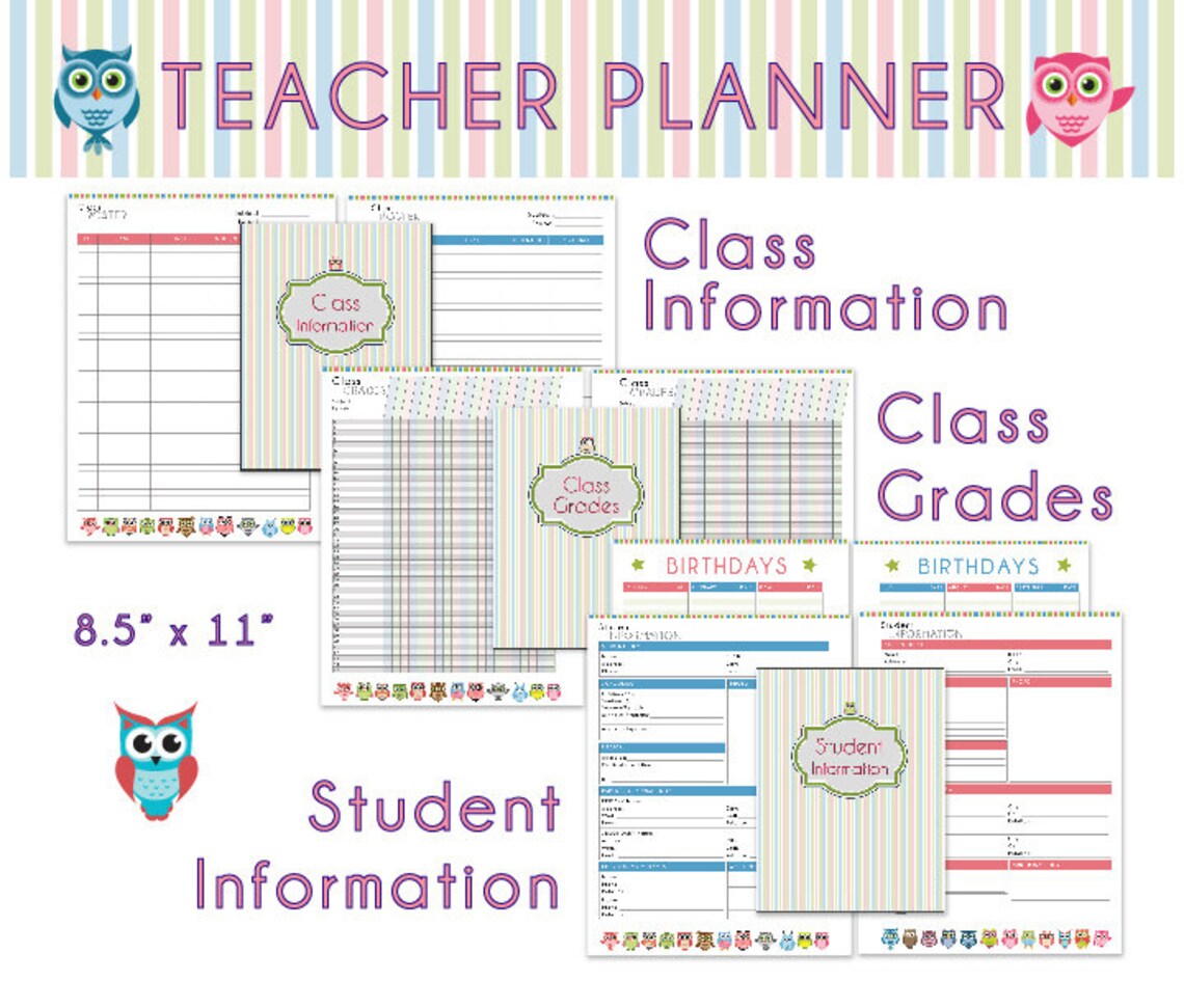 Teacher Planner, Printable Lesson Planner, Teacher Planners, School ...