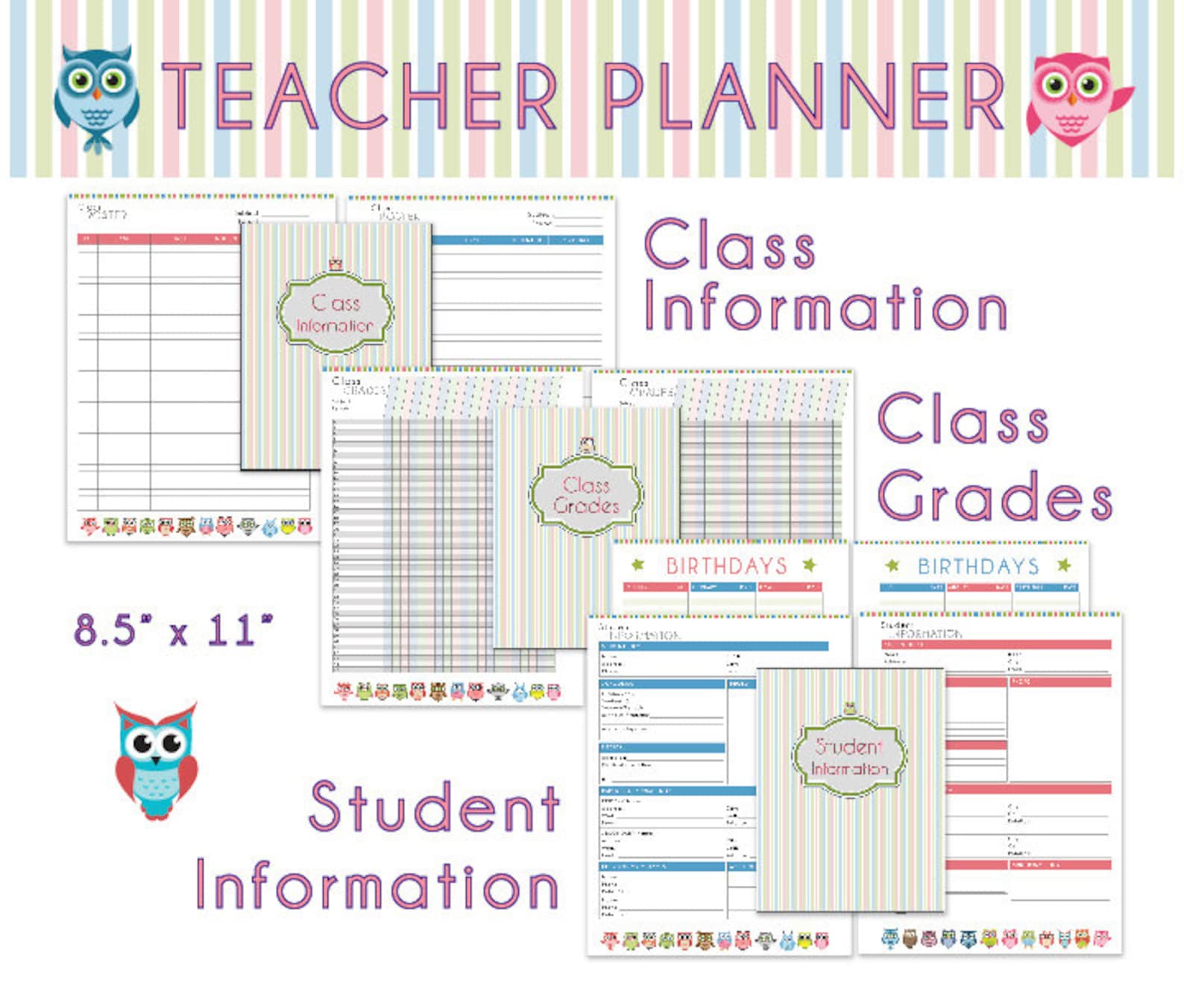 Teacher Planner, Printable Lesson Planner, Teacher Planners, School ...