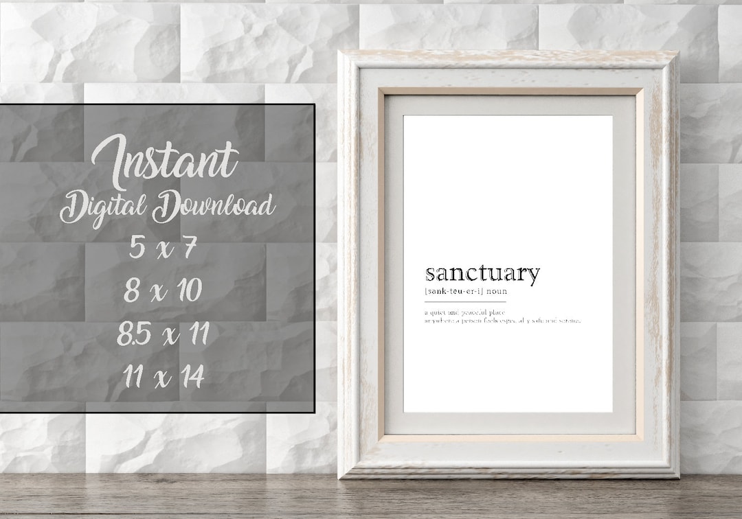 Sanctuary Definition, Inspirational Wall Decor, Picture-instant ...