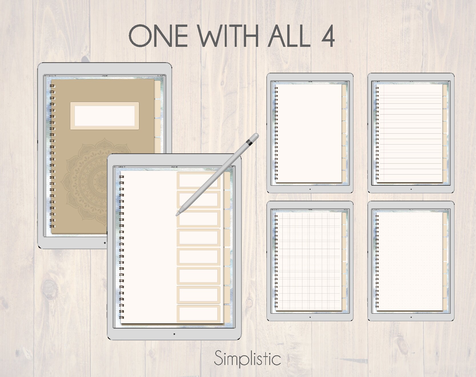 Digital iPad Notebook Interactive Planner, Journal Digital Notebook ...