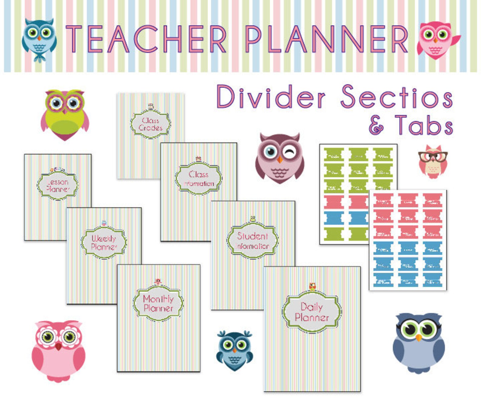 Teacher Planner, Printable Lesson Planner, Teacher Planners, School ...