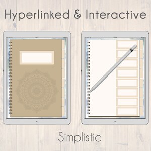 Digital iPad Notebook Interactive Planner, Journal Digital Notebook ...