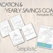 Vacation & Yearly Goals Pack Charts for Goals Instant Download - Etsy