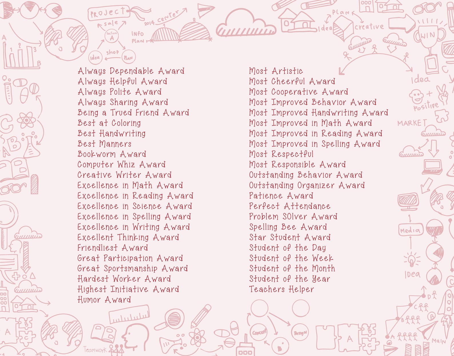 Class Awards Student Awards Printable Awards Instant | Etsy