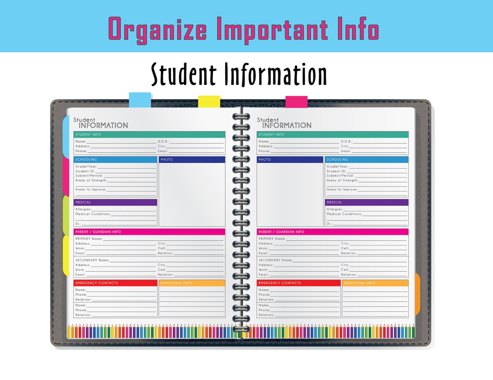Colorful Teacher Planner Printable Lesson Planner Teacher | Etsy