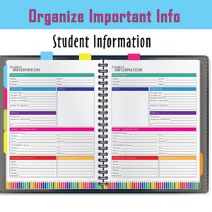Colorful Teacher Planner, Printable Lesson Planner, Teacher Planners ...
