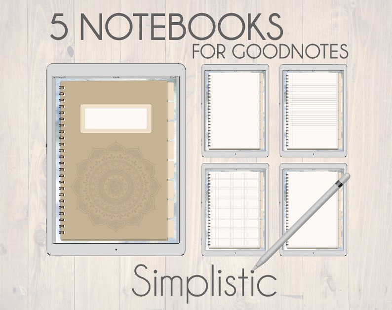 Digital iPad Notebook Interactive Planner, Journal Digital Notebook ...