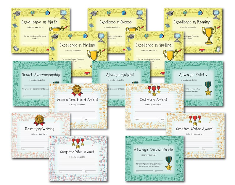 Class Awards, Student Awards, Printable Awards - Instant Download - Etsy