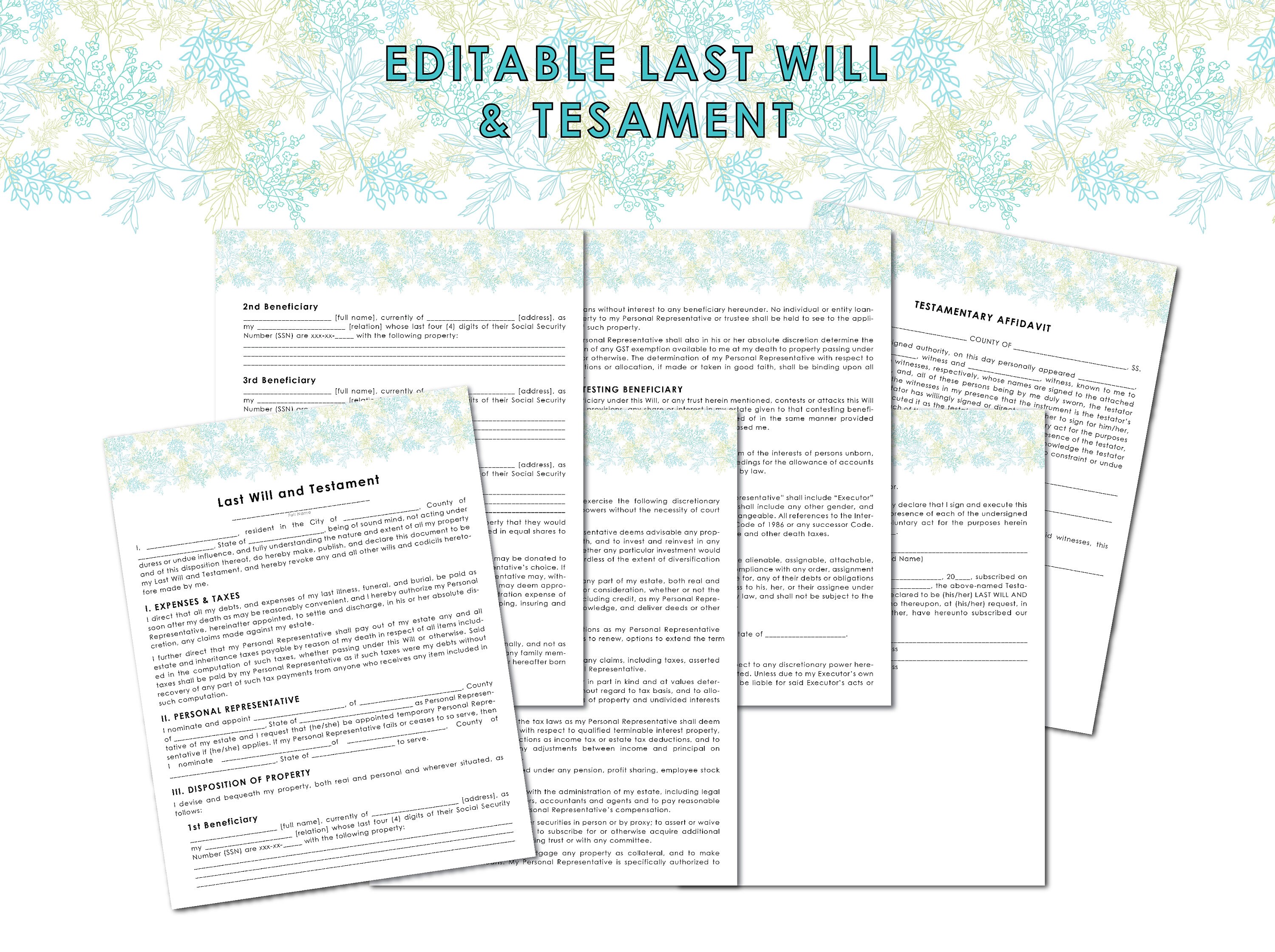 Legacy Binder, Financial Binder, Personal Binder - Instant Download - Etsy