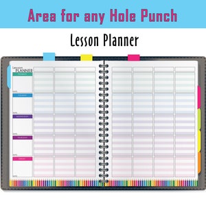Colorful Teacher Planner, Printable Lesson Planner, Teacher Planners ...