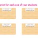 Class Desk Tags Name Tags Student Tags Printable Instant - Etsy