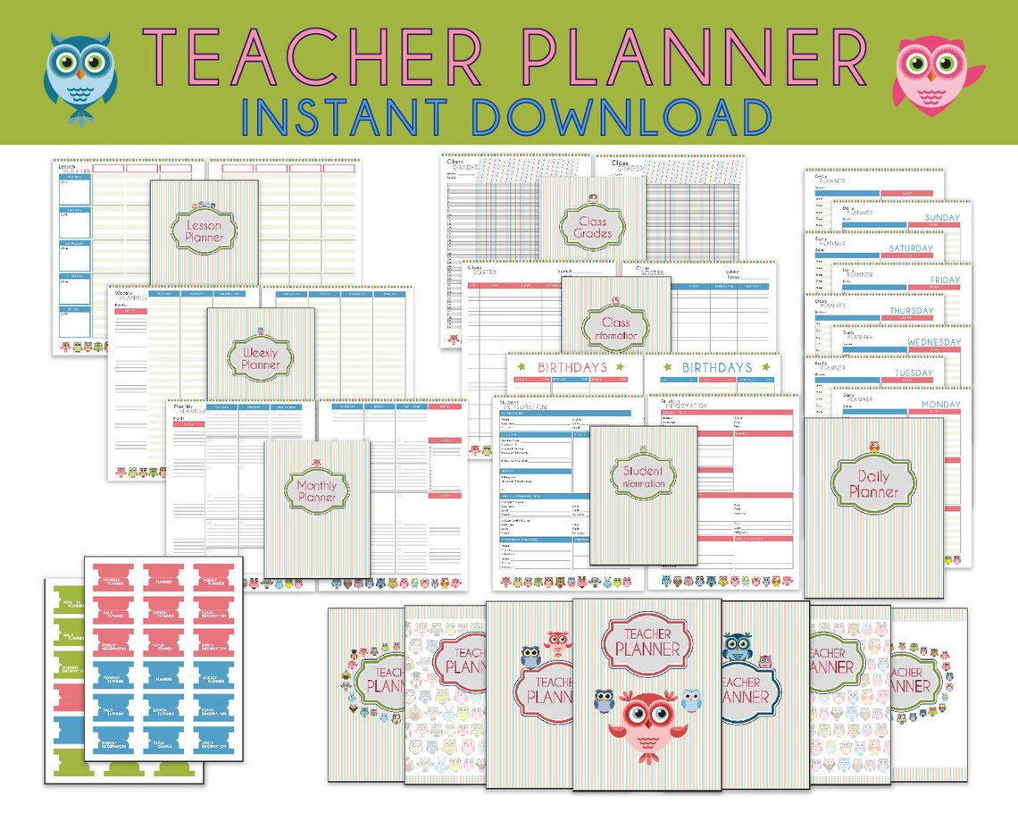 Teacher Planner, Printable Lesson Planner, Teacher Planners, School ...