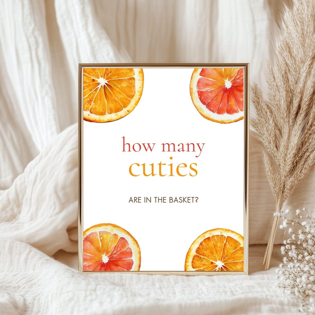 Guess How Many Little Cuties Baby Shower Sign Template, INSTANT ...